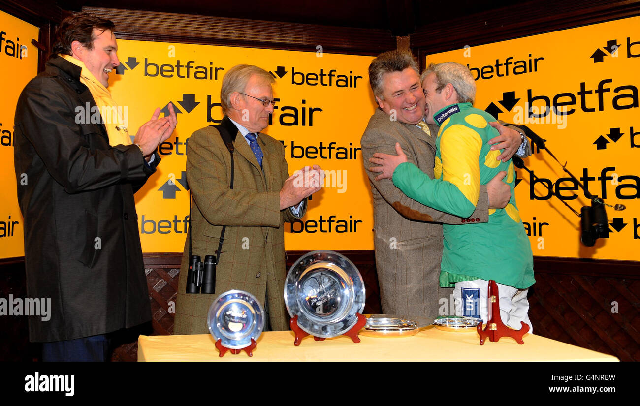 Horse racing betfair chase raceday haydock park racecourse hi-res stock ...
