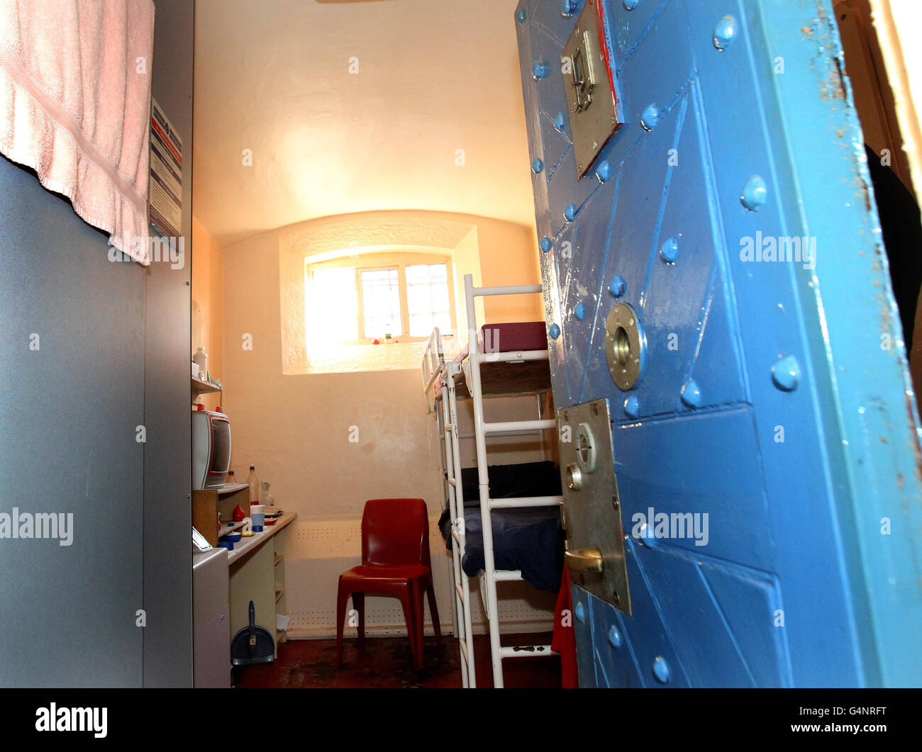 A prison cell in Hall B at Barlinnie Prison in Galsgow after Justice ...