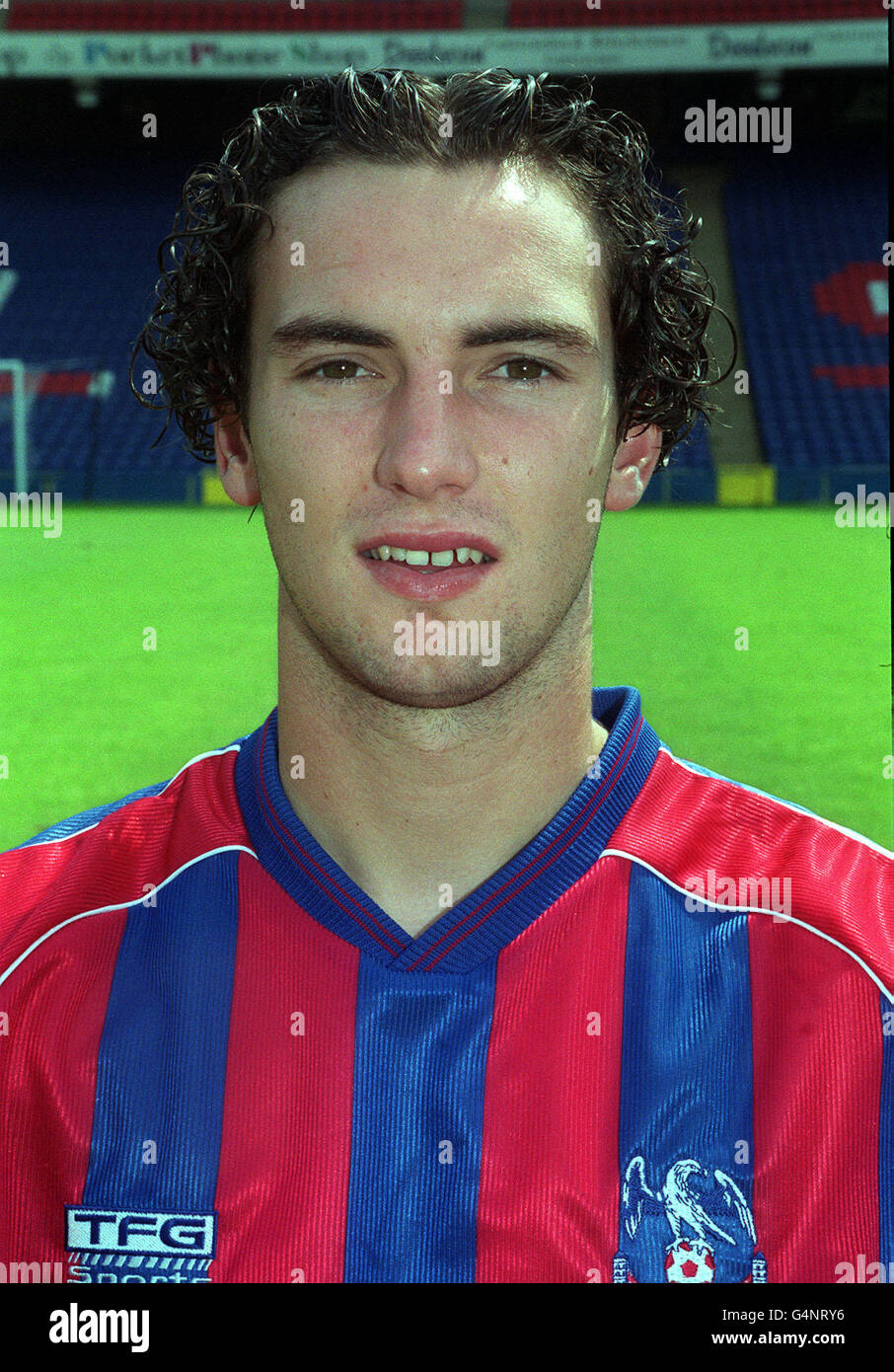 Footballer Andrew Martin of Crystal Palace, during a photocall at ...