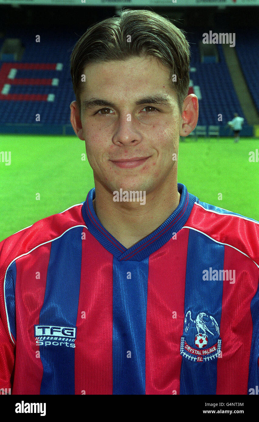 Footballer Sean Hankin of Crystal Palace, during a photocall at ...