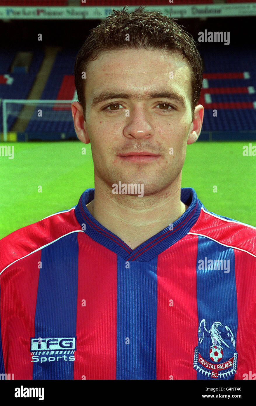 Footballer Stephen Thomson of Crystal Palace, during a photocall at ...