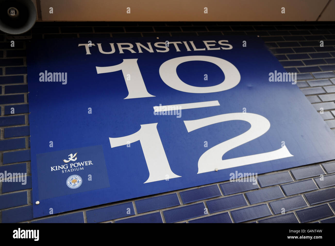 Turnstiles signage for king power stadium hi-res stock photography and ...