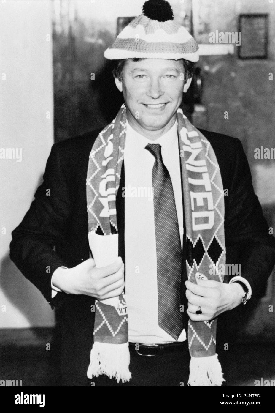 Manchester United's new manager Alex Ferguson at a press conference at ...