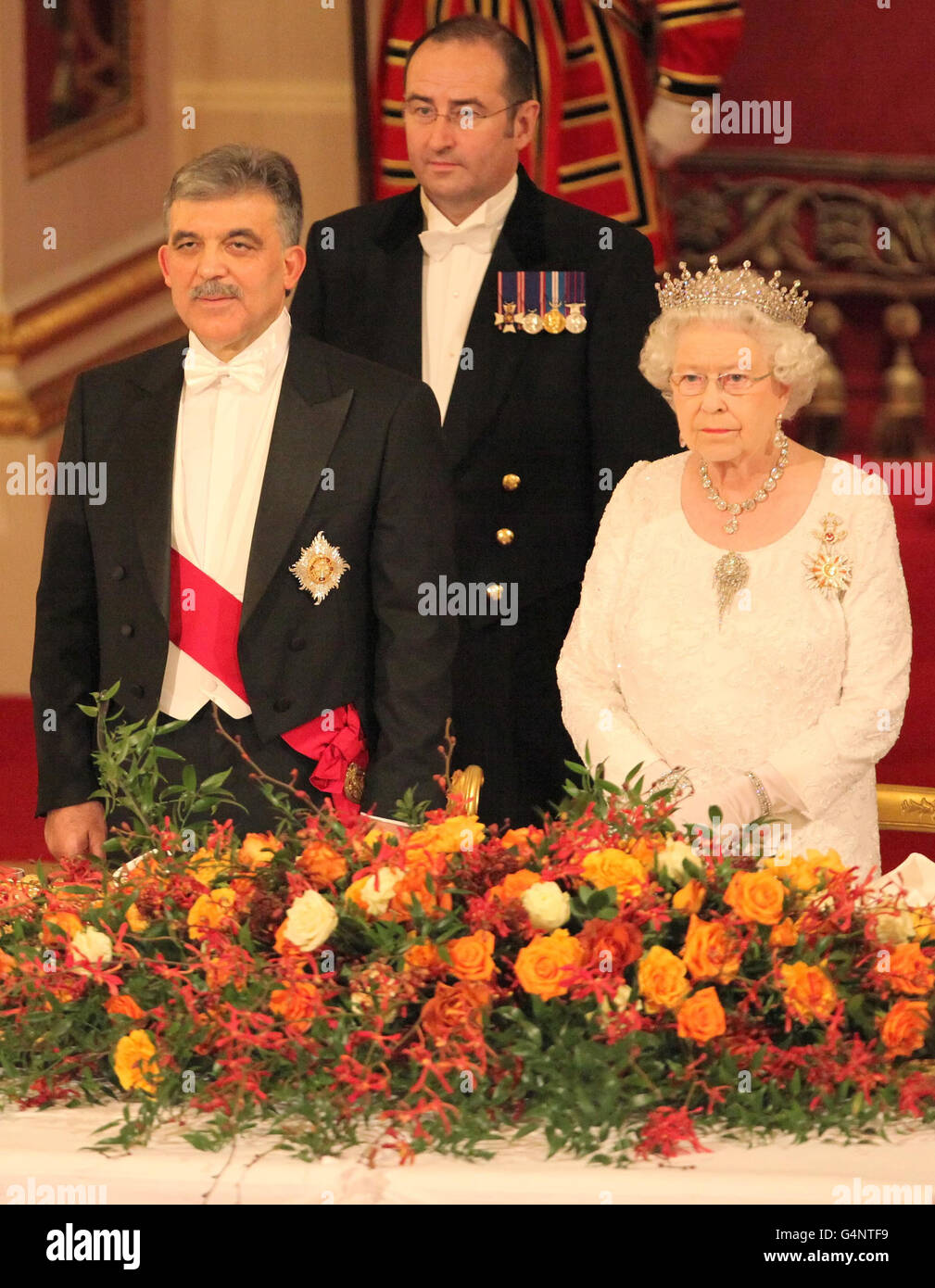 Queen Elizabeth II and President of Turkey Abdullah Gul (left) at a ...