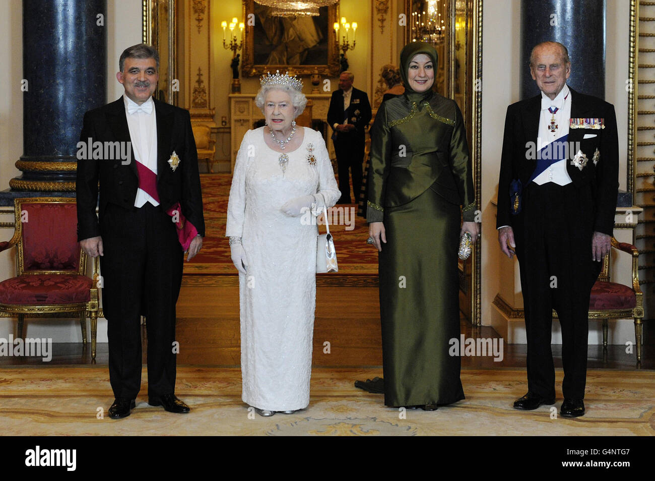 Queen Elizabeth II and the Duke of Edinburgh (right), pose for a formal ...