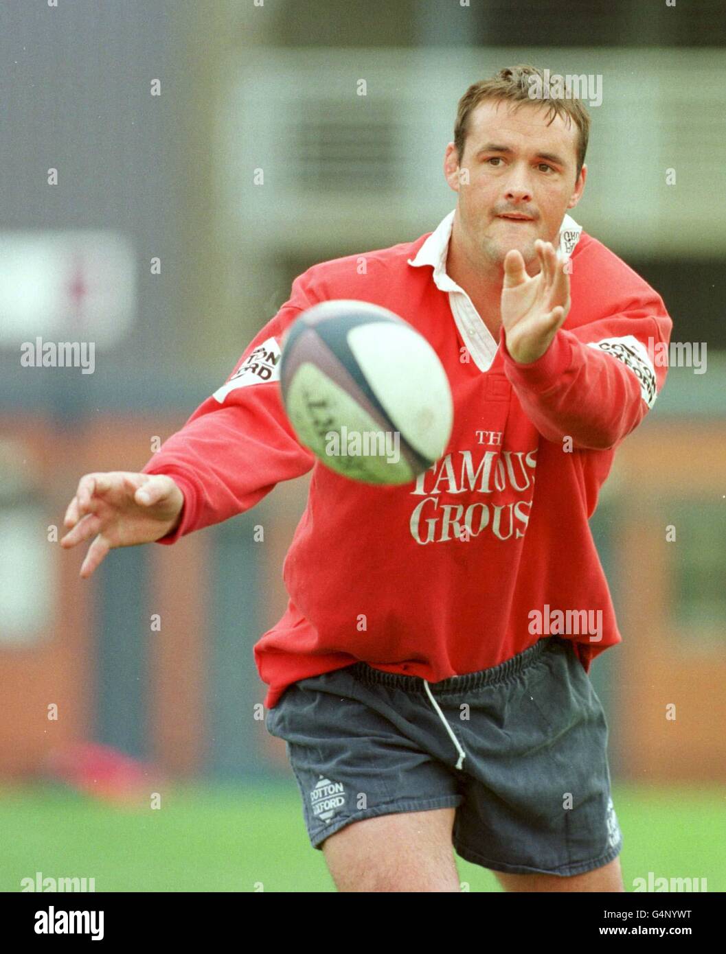 Scotland's Martin Lesley during training with the Scottish rugby union ...