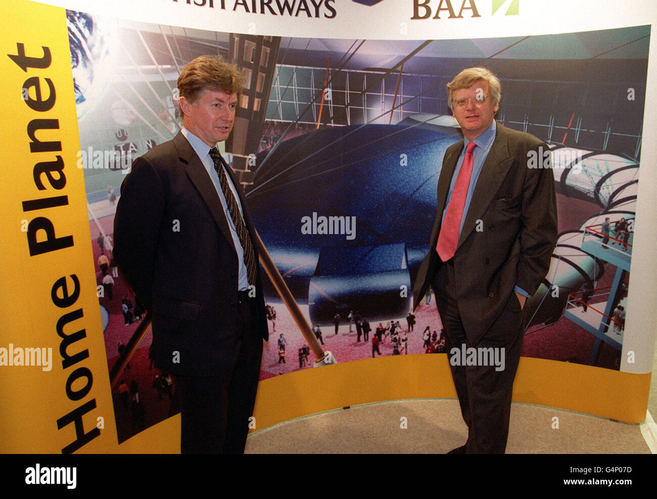 Chief Executive of British Airways, Bob Ayling (left) and New ...