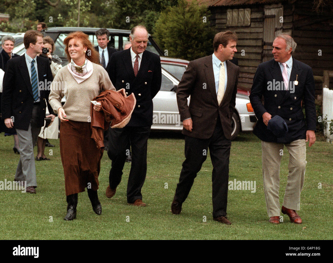 (left - right, foreground) The Duchess of York, her father Major Ronald ...