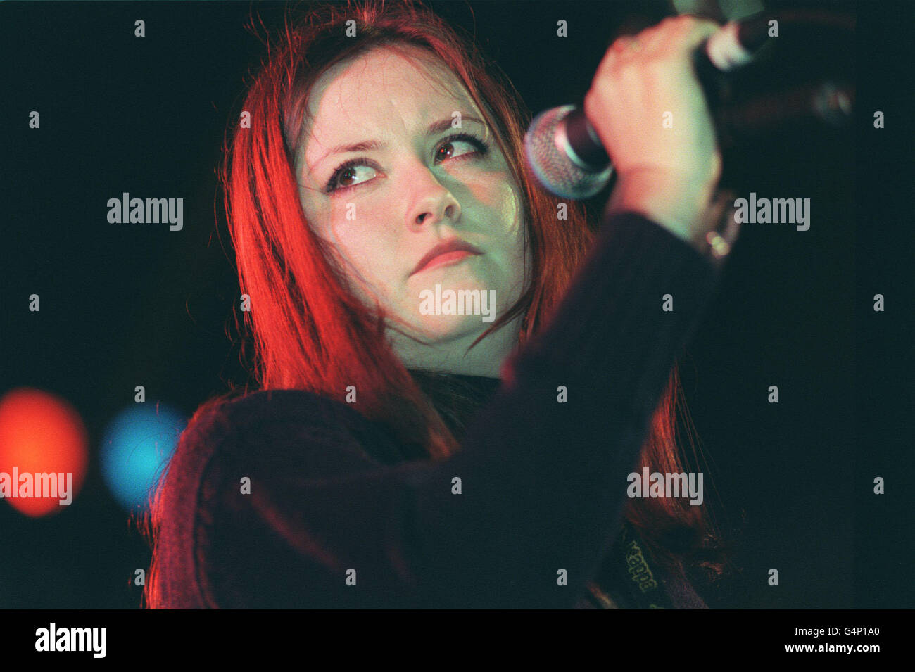 A member of the band Arab Strap performing on stage at the Reading ...