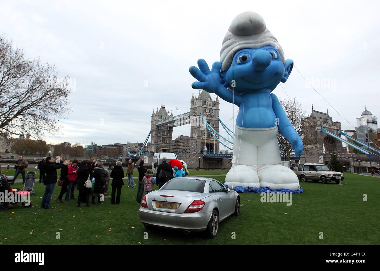 Smurfs photocall - London Stock Photo - Alamy