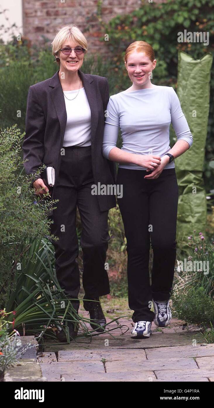 Claire Hale with her 13 year old daughter Jo Hale outside their home in ...