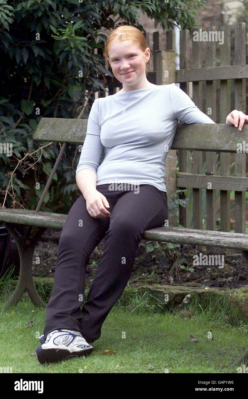 13 year old Jo Hale outside her home in Gateshead. Jo's mother Claire ...