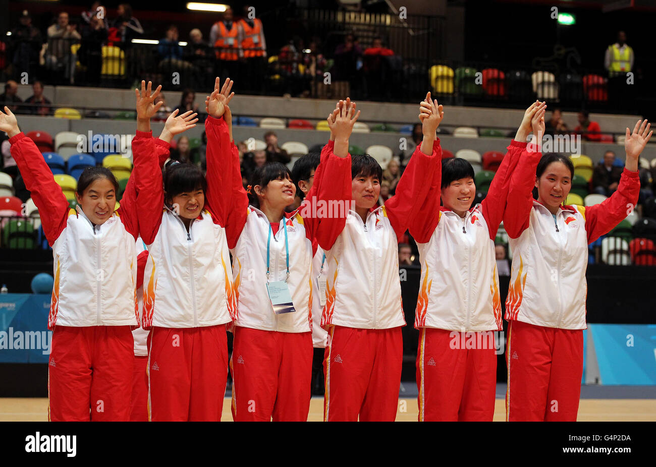 China celebrate their victory in the gold medal match against Canada ...