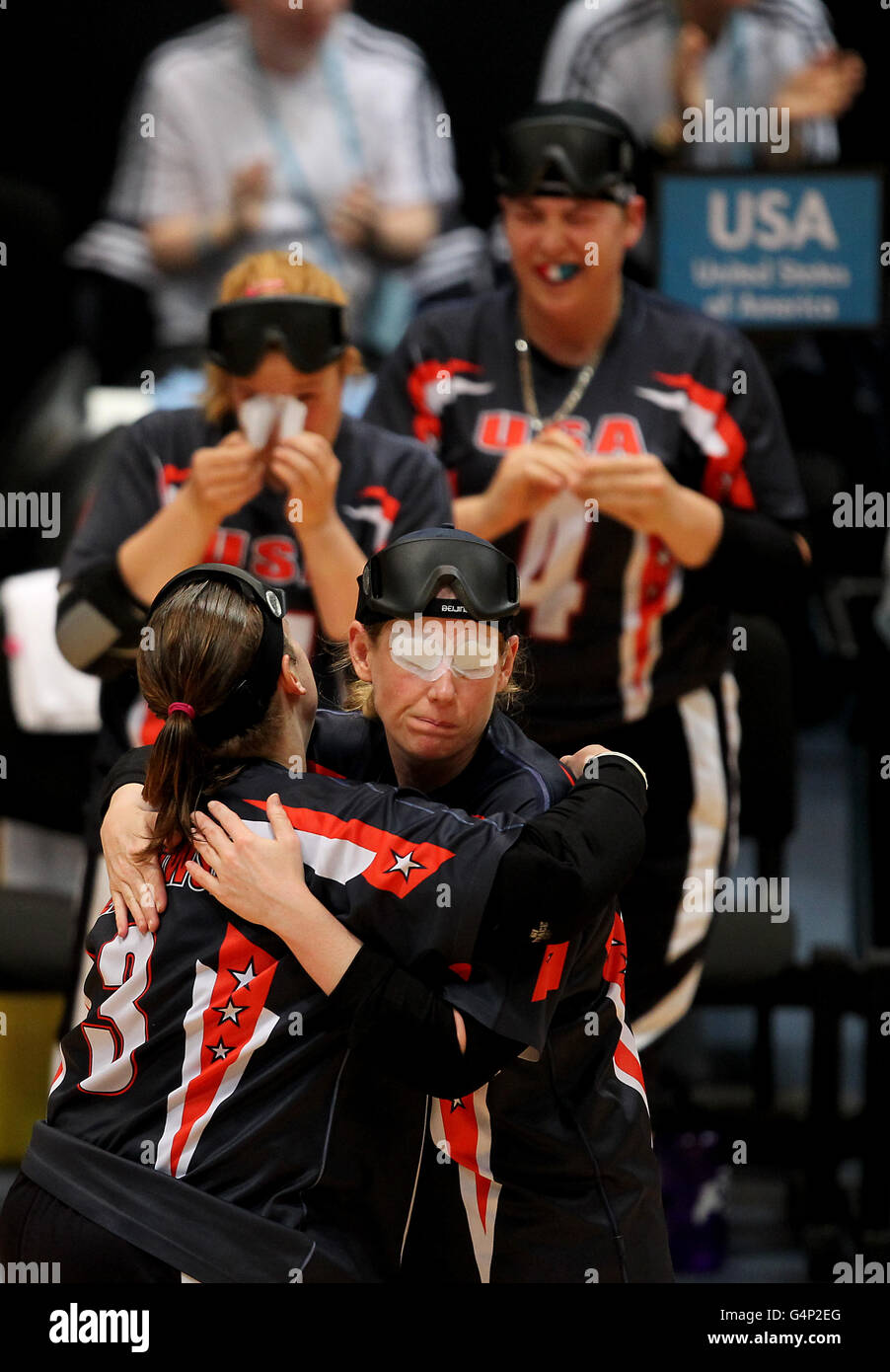 The USA celebrate victory over Sweden in the bronze medal match during ...