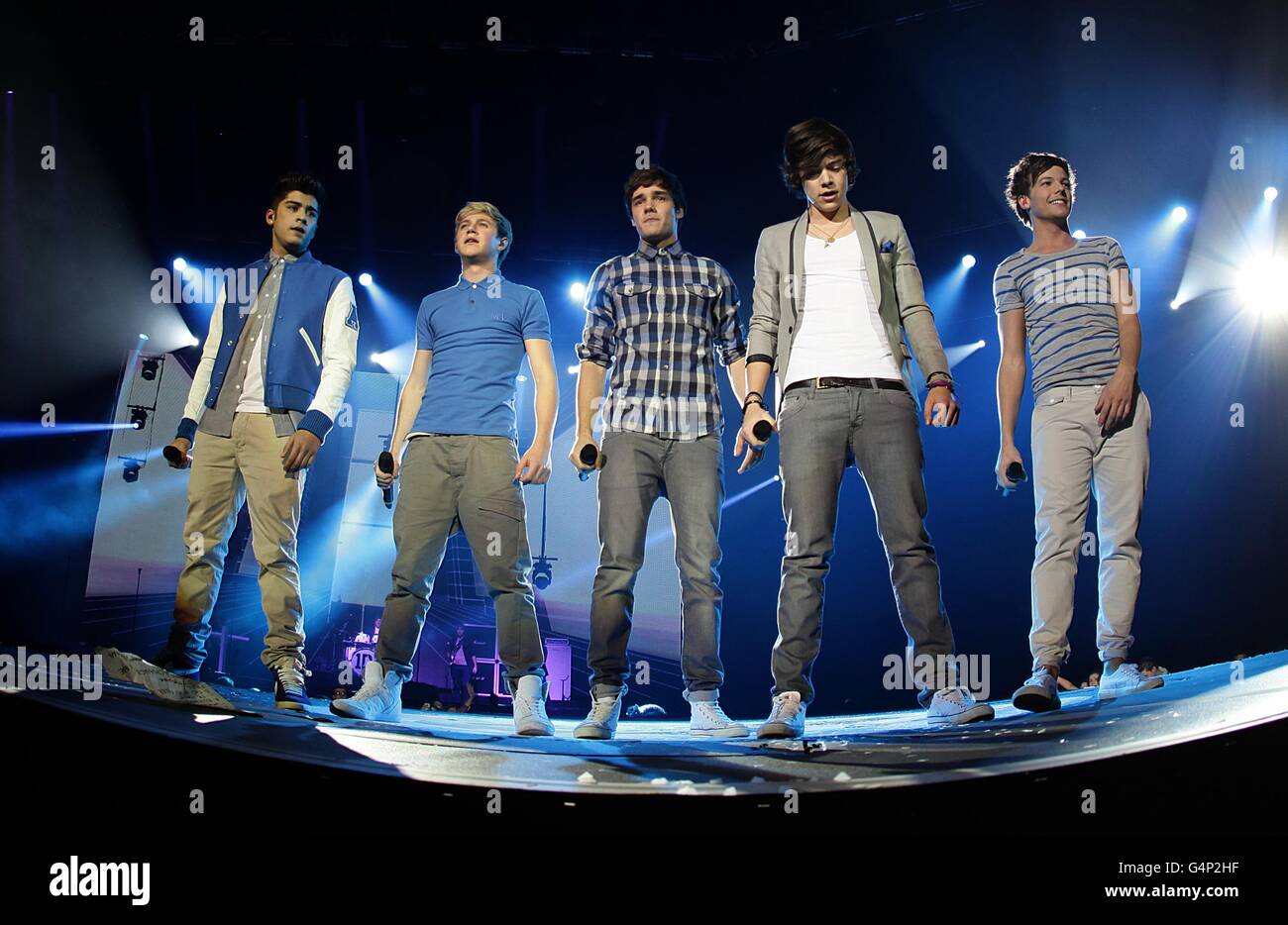 Capital FM's Jingle Bell Ball - Sunday - London. One Direction on stage ...