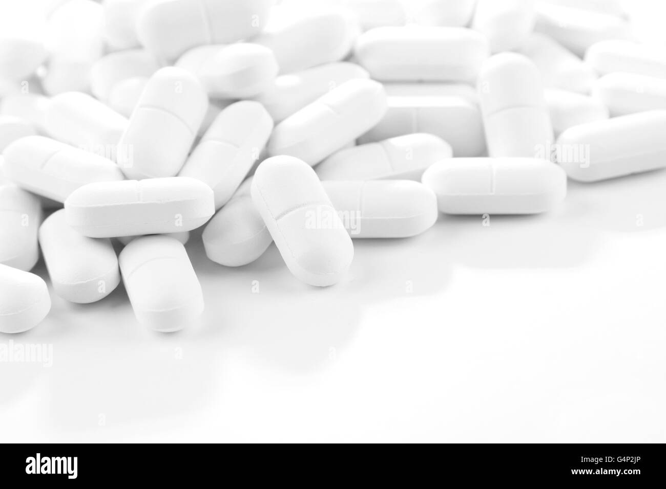 Pile of tablets closeup Stock Photo - Alamy