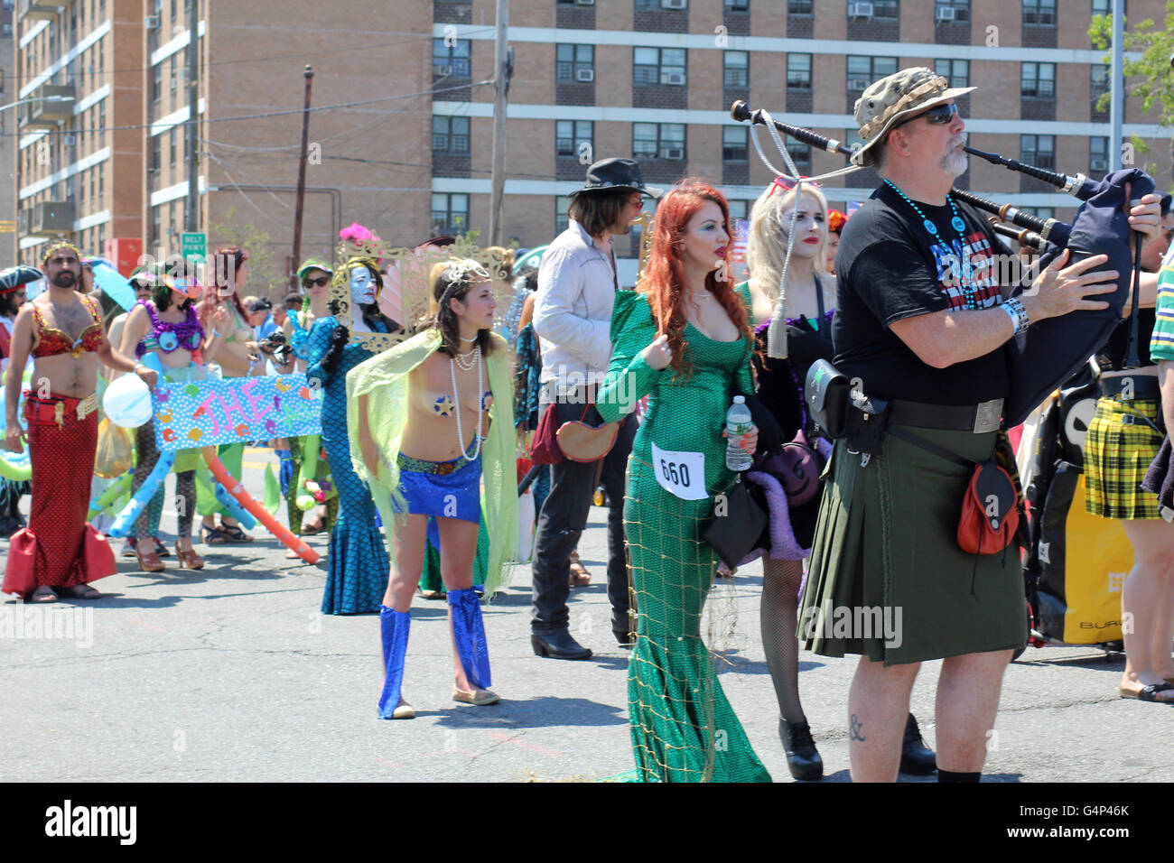 Mermaid Parade 2016, Coney Island, Brooklyn, New York City Stock Photo ...