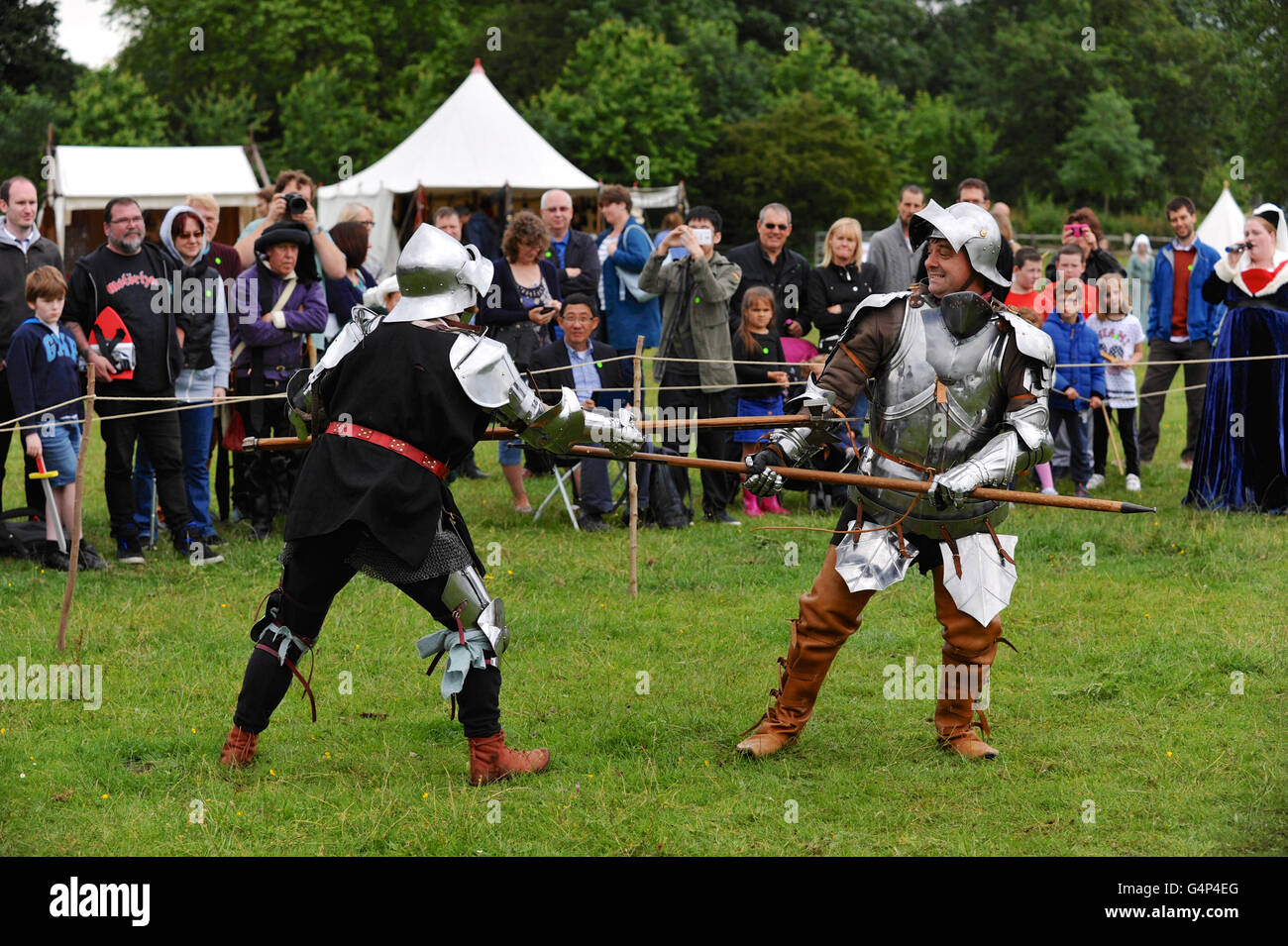 Greenwich, London, UK. 18th June, 2016. Re-enactors dressed as medieval ...