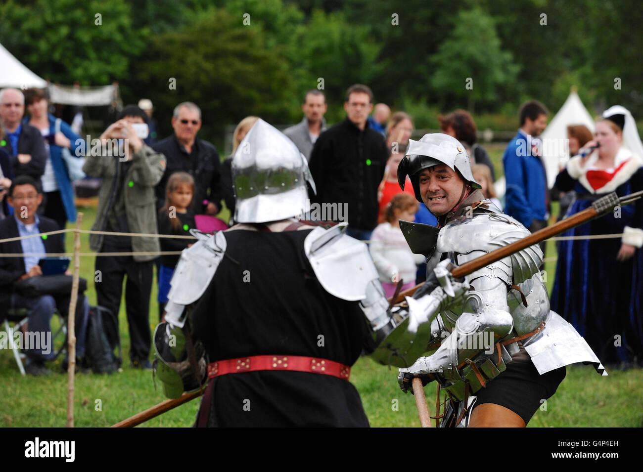 Greenwich, London, UK. 18th June, 2016. Re-enactors dressed as medieval ...