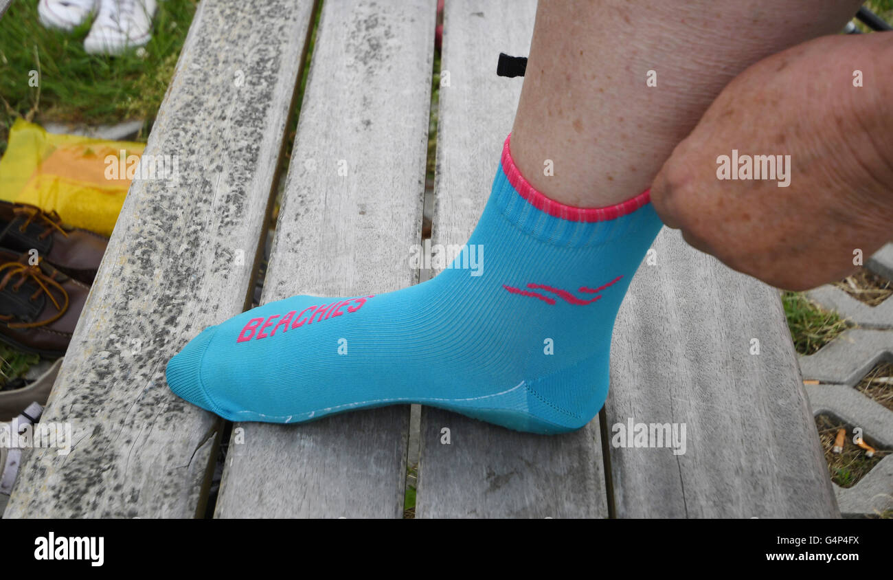 Cappel-Neufeld, Germany. 6th June, 2016. The nordic walking group and ...
