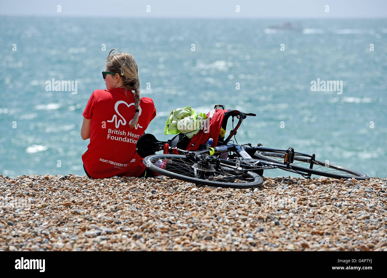 Woman in bike london to brighton hi-res stock photography and images ...