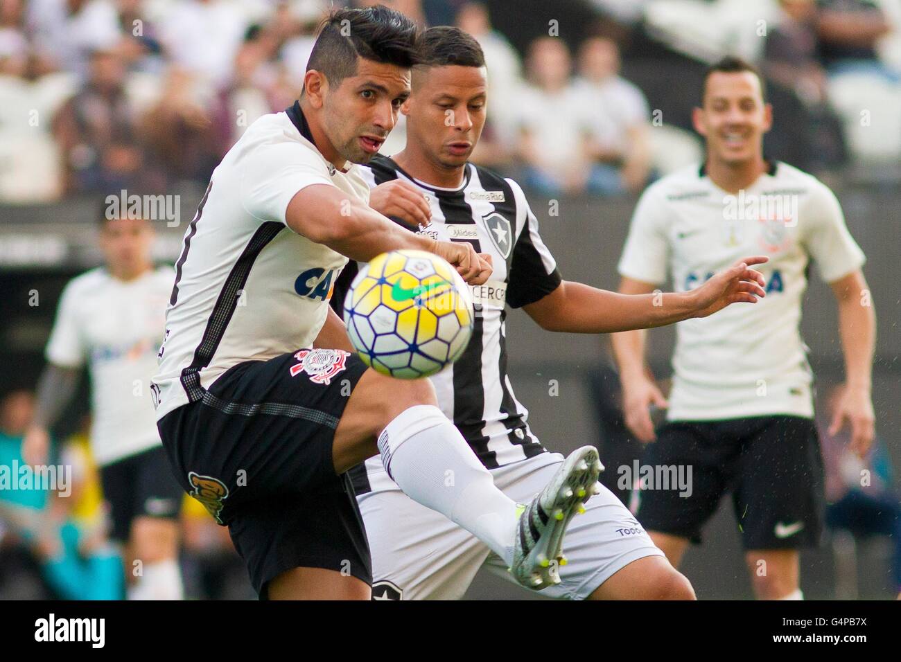SAO PAULO, Brazil - 06/19/2016: CORINTHIANS X BOTAFOGO - William during ...