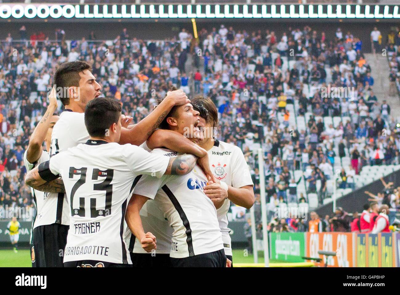 SAO PAULO, Brazil - 19/06/2016: CORINTHIANS X BOTAFOGO - Celebration ...