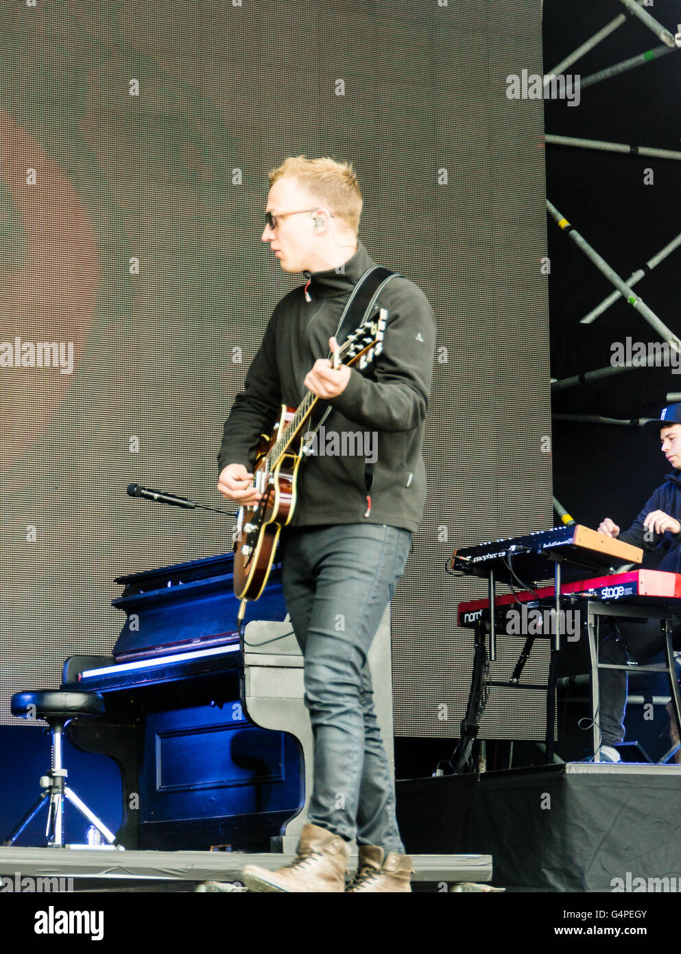 Kiel, Germany. 19th June, 2016.The singersongwriter Joris performs with ...