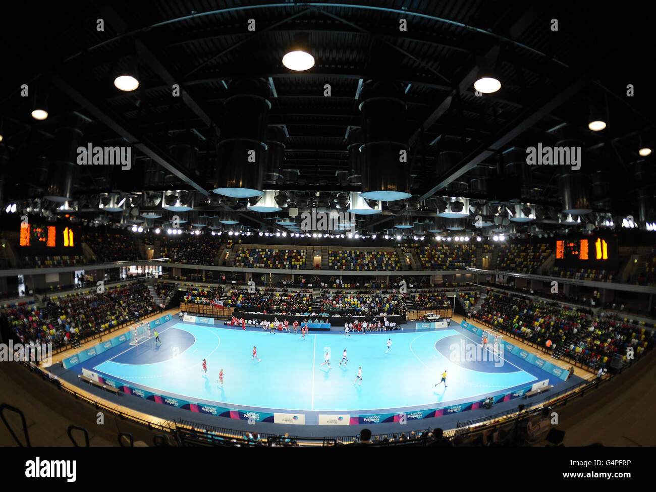 A general view of the Handball Arena during the London Handball Cup and ...
