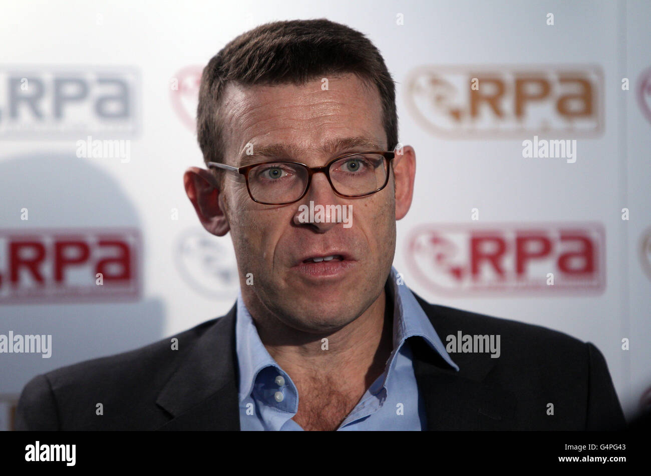 Chief executive of the RPA Damian Hopley during a press conference at ...