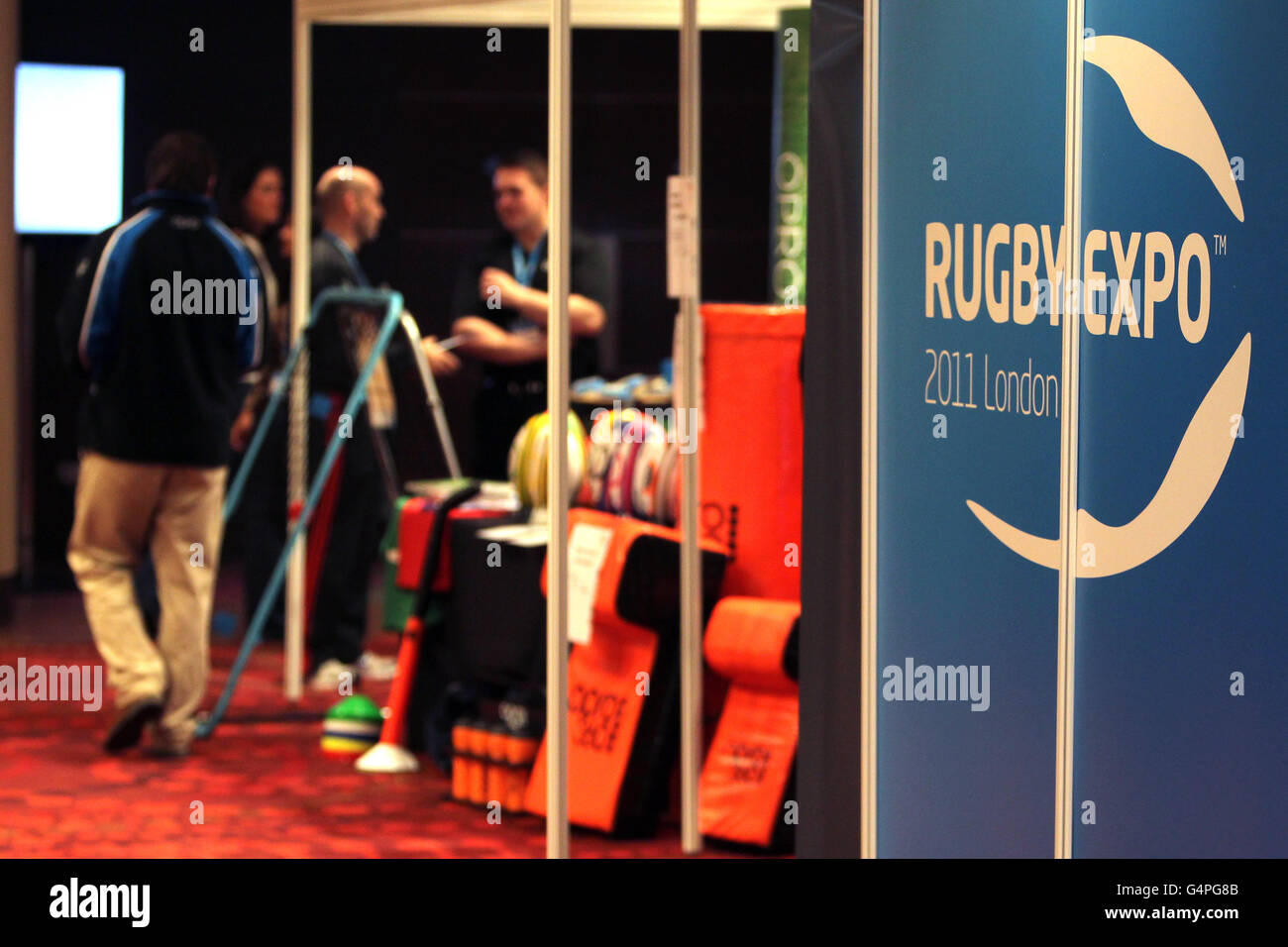 Rugby Expo 2011 London signage on view on Day One of the Rugby Expo ...