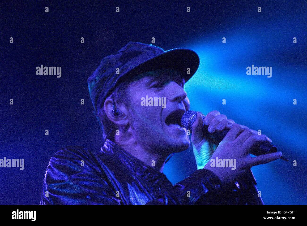 Lizard Festival/James/1. Tim Booth of the band 'James' on stage at the ...