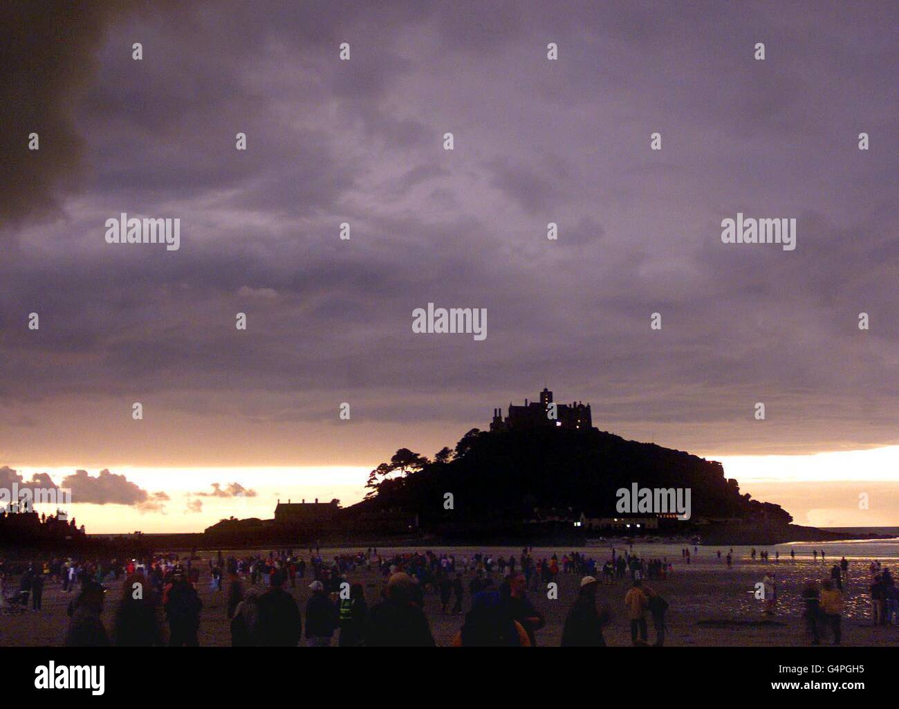 ECLIPSE St Michael's Mount Stock Photo - Alamy