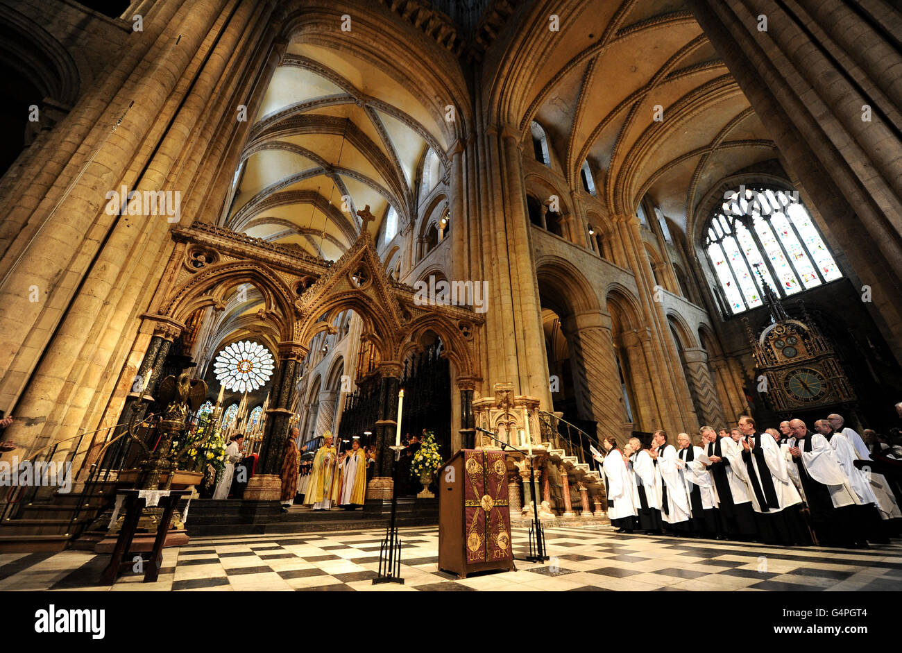 Bishop of Durham ceremony Stock Photo - Alamy