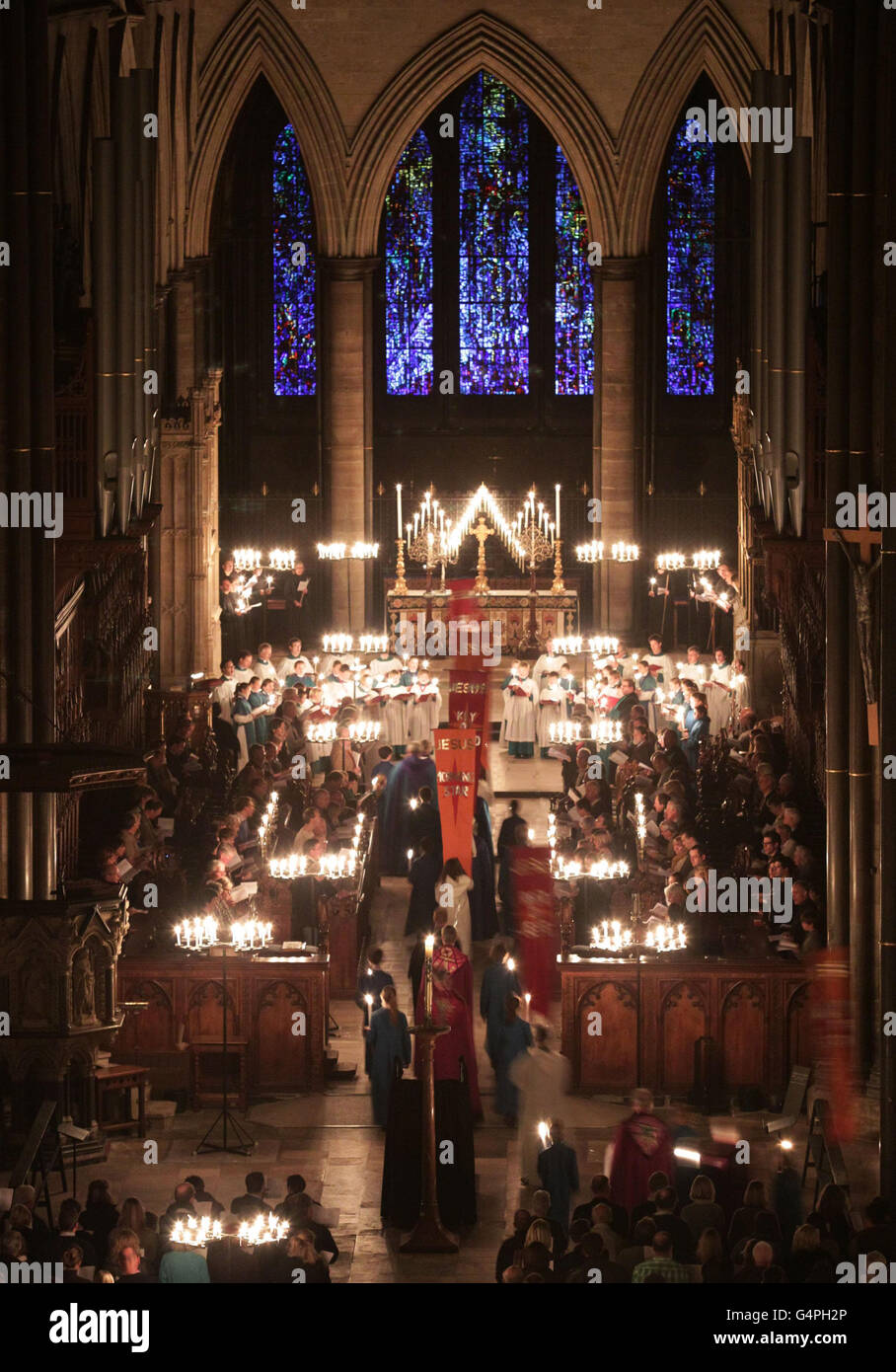 Salisbury Cathedral Advent Procession Stock Photo - Alamy