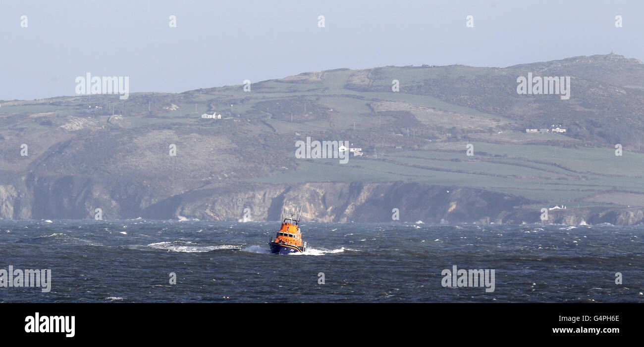Ship sinks in the Irish Sea Stock Photo - Alamy