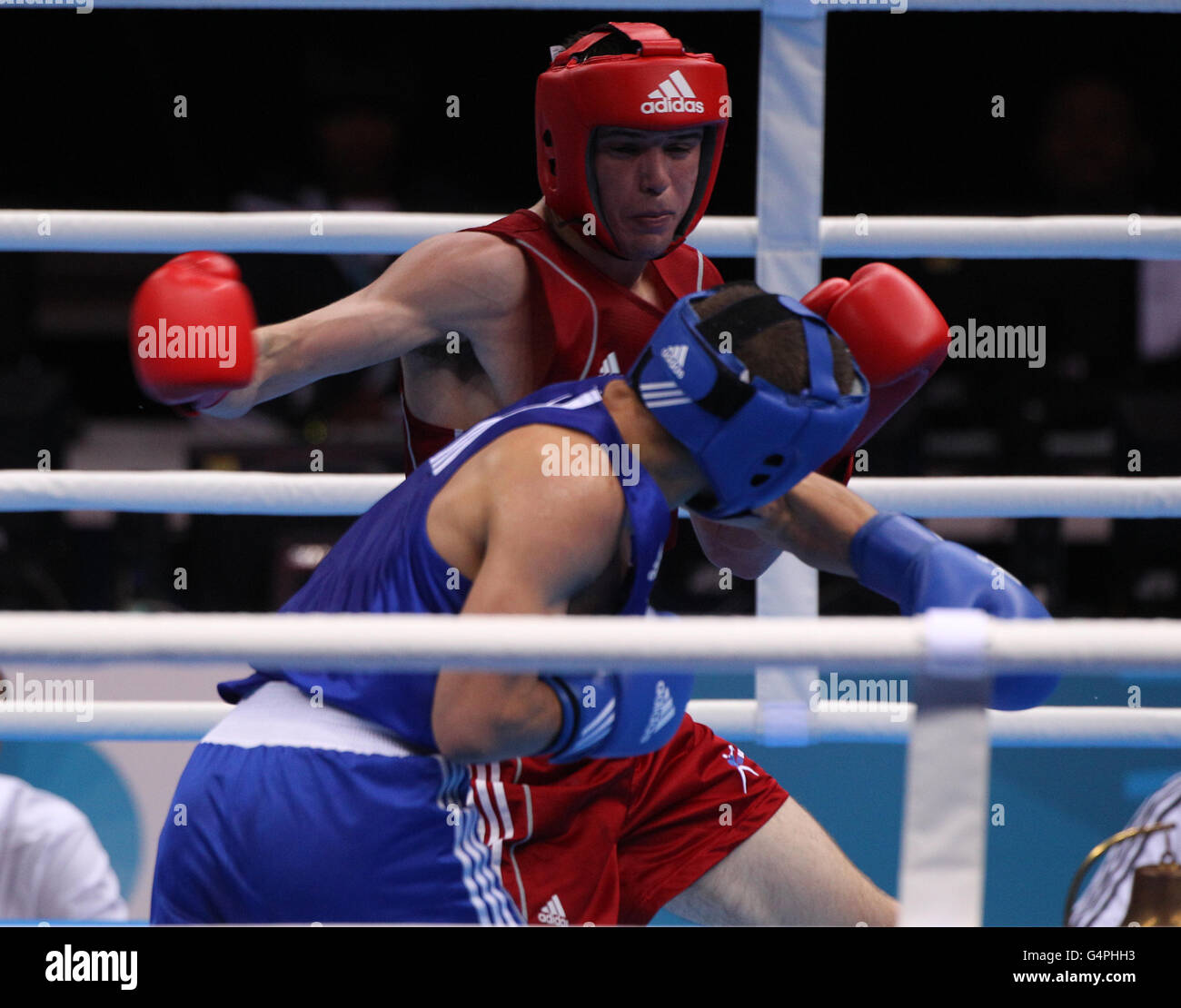 Great Britain's Josh Taylor (centre) in action during his victory ...