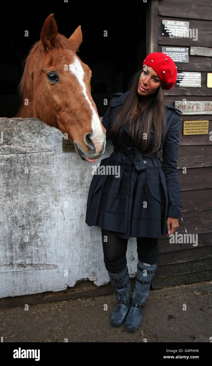 Hopefield Animal Sanctuary. Singer Leona Lewis during a visit to ...