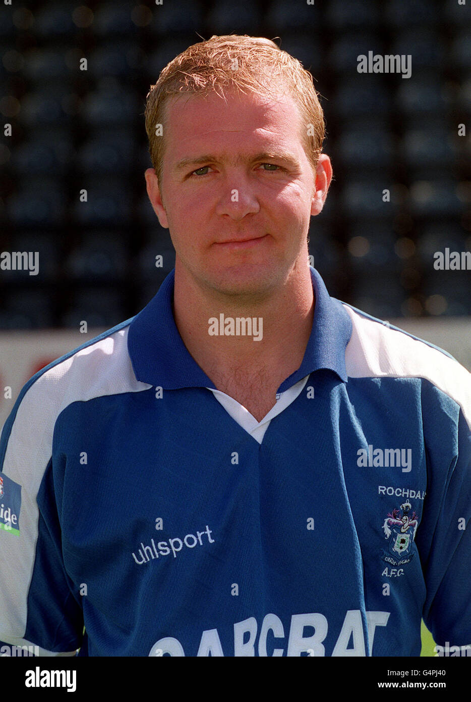 Gareth Stoker of Football League Division 3 team Rochdale FC, during a ...