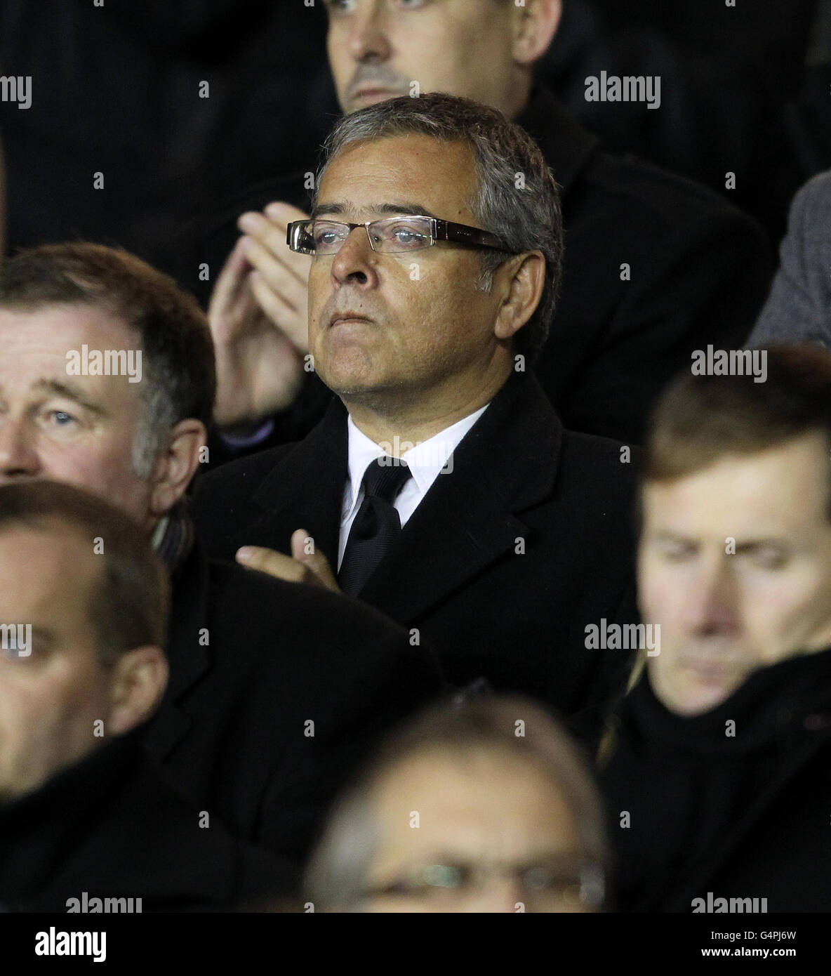 Gary Speed's agent and best man Hayden Evans in the stands prior to ...