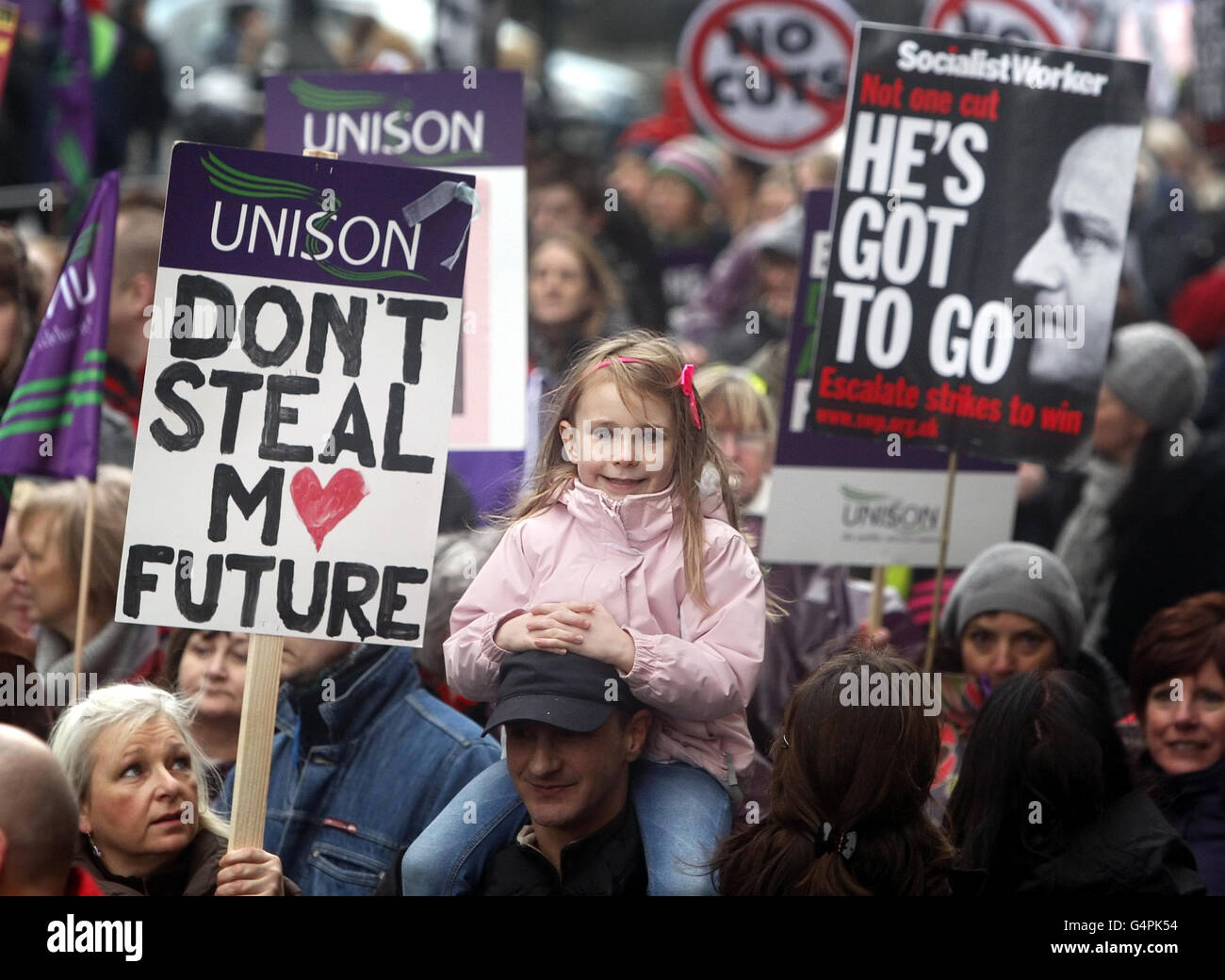 Robert Pollock and his daughter five-year-old Robyn Pollock take part ...