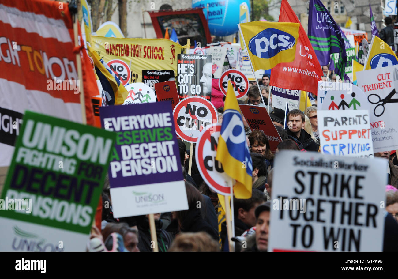 Workers march london hi-res stock photography and images - Alamy