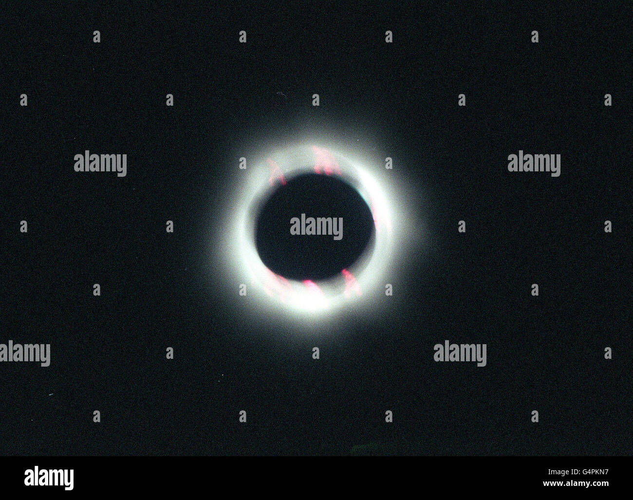 The eclipse of the sun over Cornwall as seen from an RAF Hercules of 30 ...