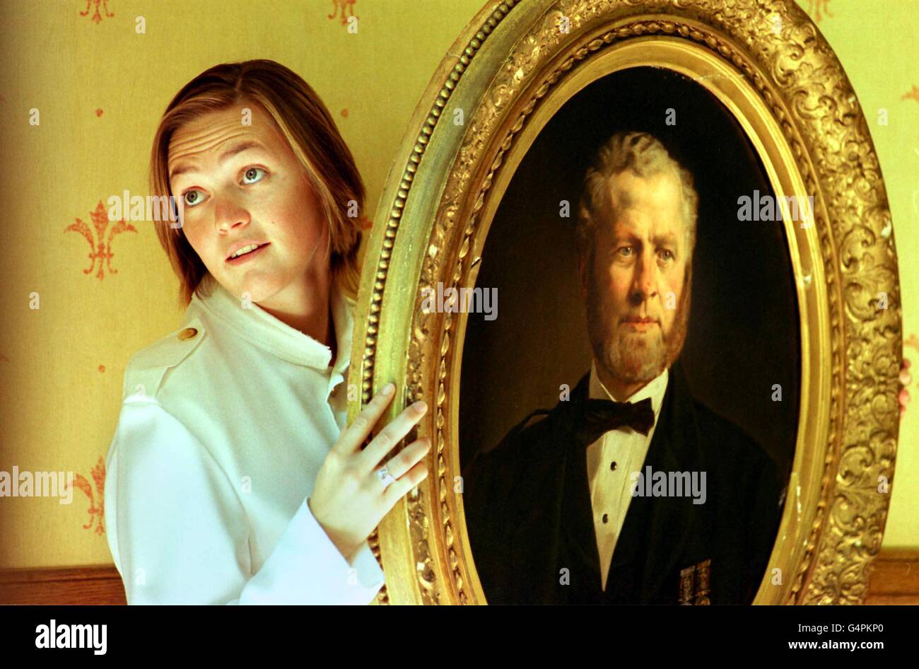 Victoria Major from Sotheby's displays a Royal commissioned portrait of ...