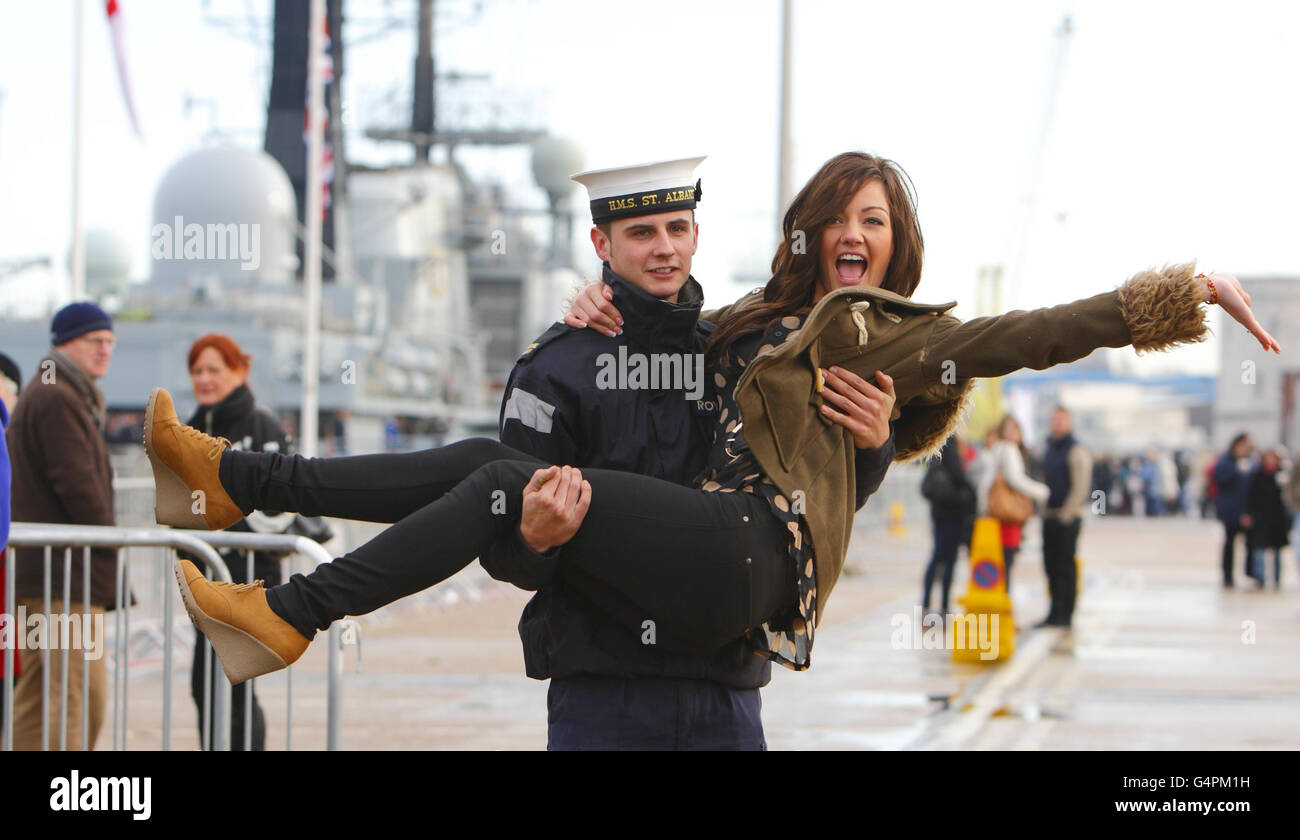 Royal Navy homecomings Stock Photo - Alamy