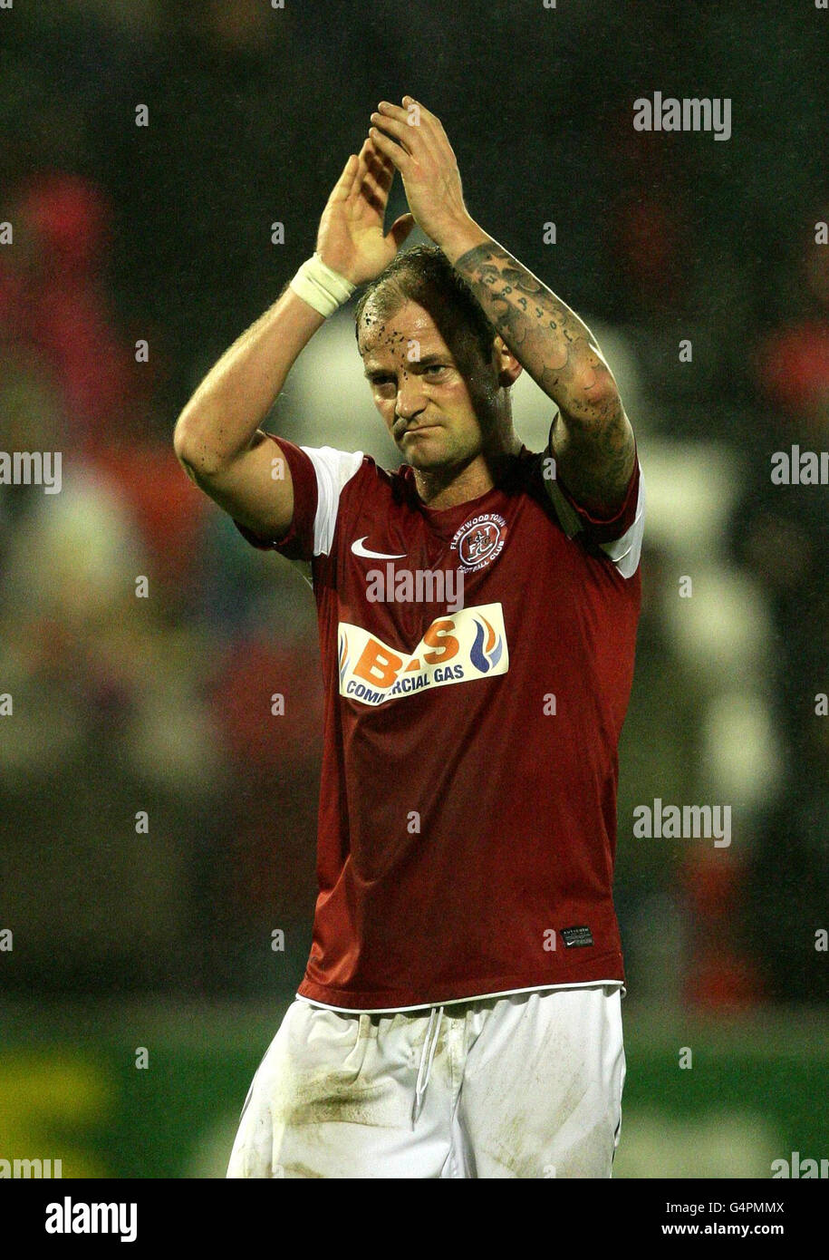 Fleetwood Town's Jamie Milligan at the final whistle of the FA Cup ...