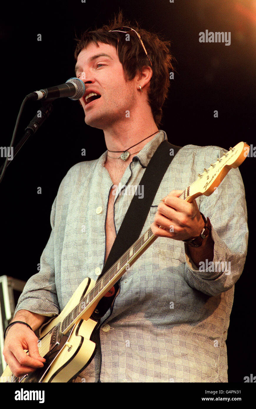 Courtney Taylor, lead singer and guitarist with the pop group The Dandy ...