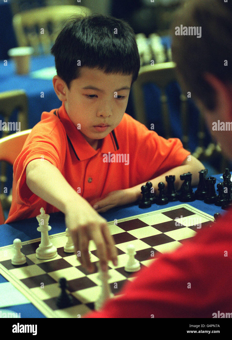 1 2 half length portrait chess looking down david howell hi-res stock ...