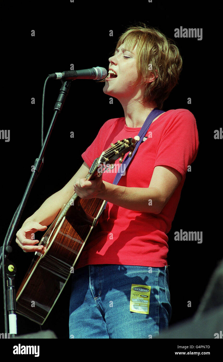 Pop singer Beth Orton, performing on stage at the 1999 Reading music ...