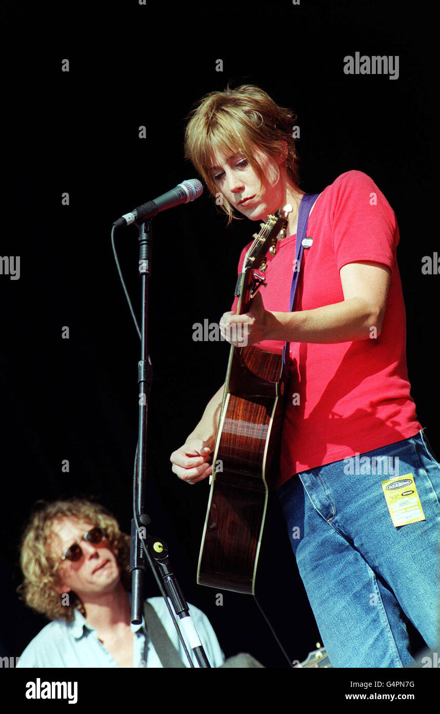 Pop singer Beth Orton, performing on stage at the 1999 Reading music ...